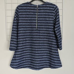 MELLODAY | Tops | Nwt Melloday 34 Sleeve Structured Tweed Top Blue ...